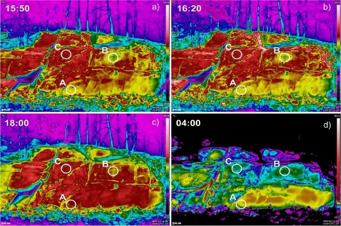 Infrared thermography reveals weathering hotspots at the Požáry field ...
